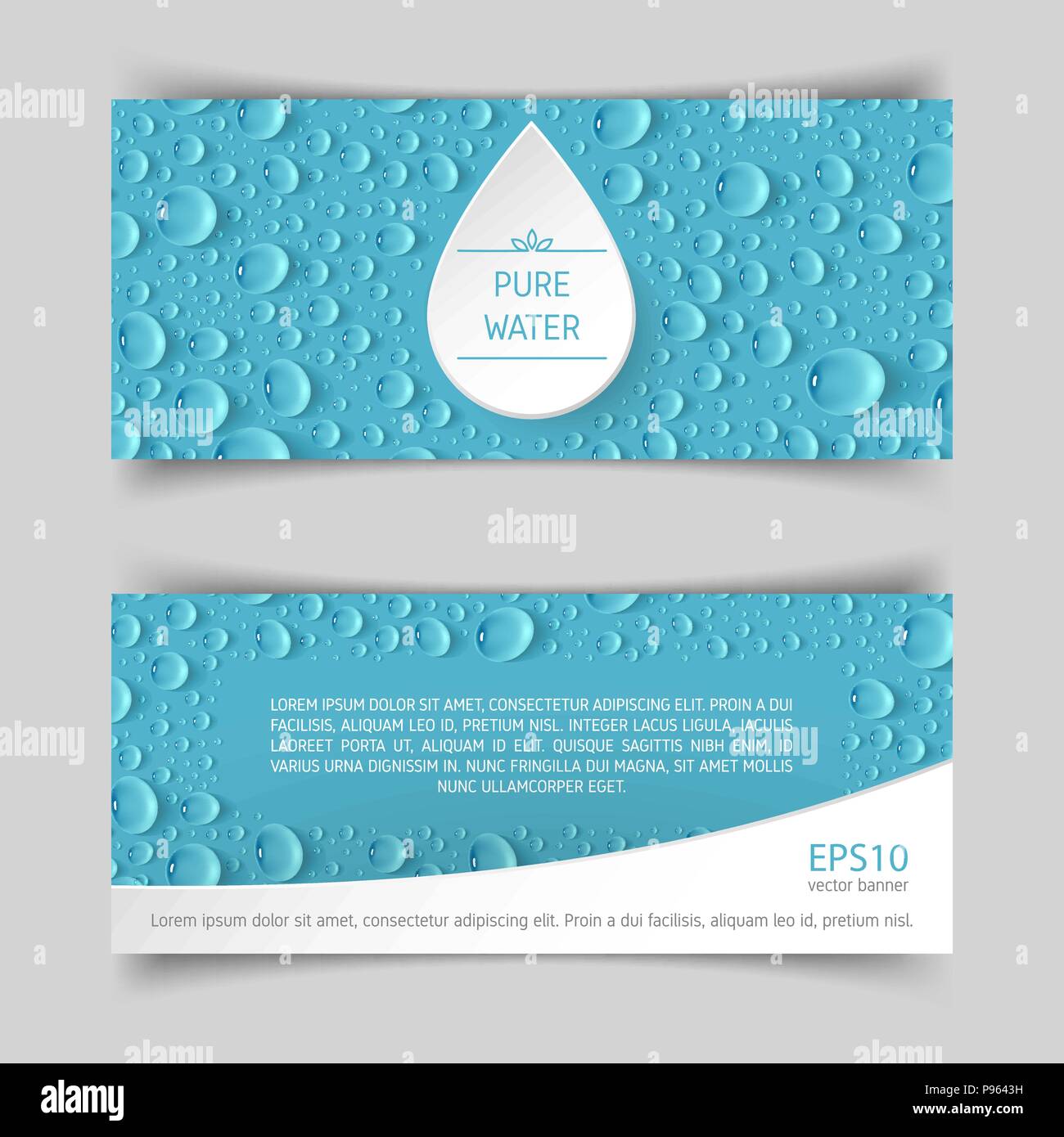 Water drop banner Stock Vector Image & Art - Alamy
