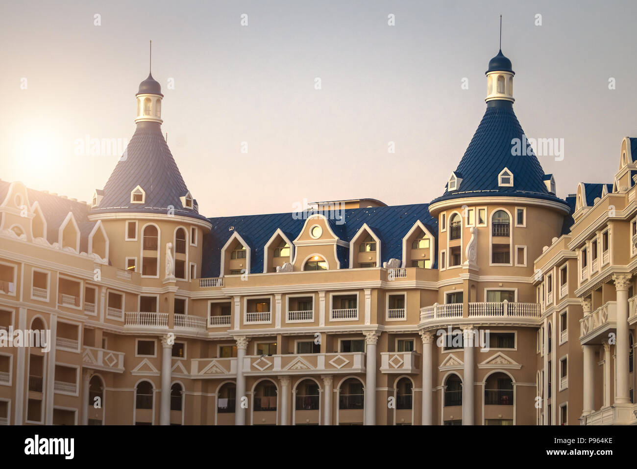 Medieval castle landscape Stock Photo - Alamy