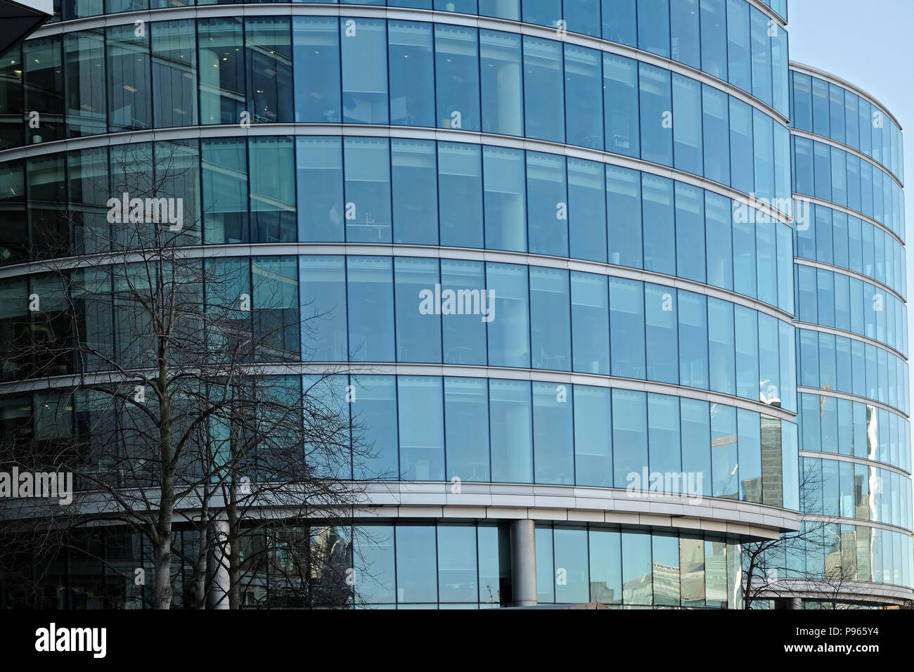 Office buildings covered in windows at London Bridge City on the south ...