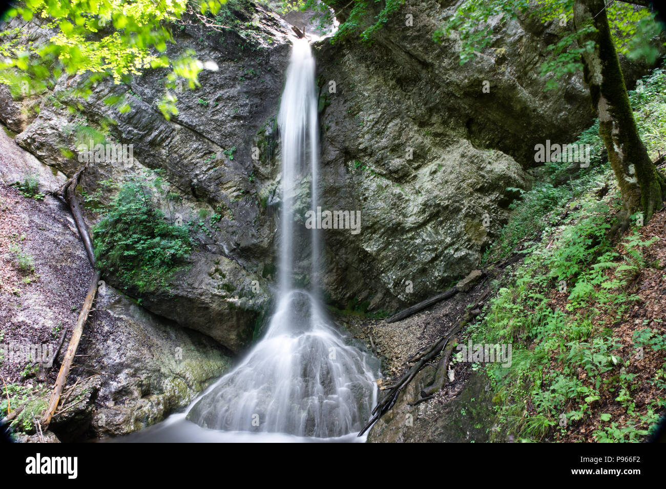 Small rapids and waterfalls at Hell (Pekel) gorge near Ljubljana ...