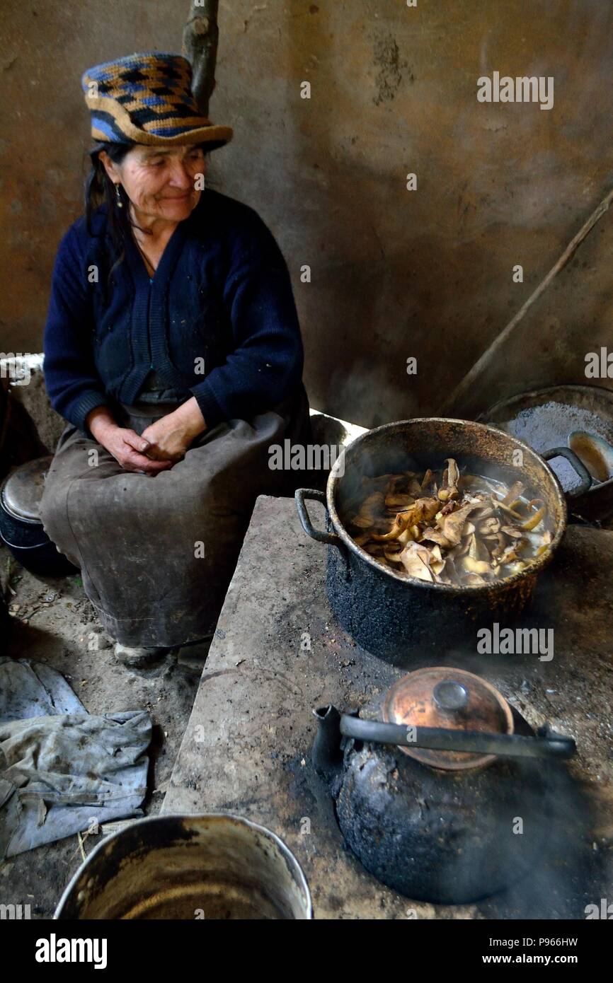 Baking potatoes ( pork food ) in SALALA " Las Huaringas " - HUANCABAMBA ...