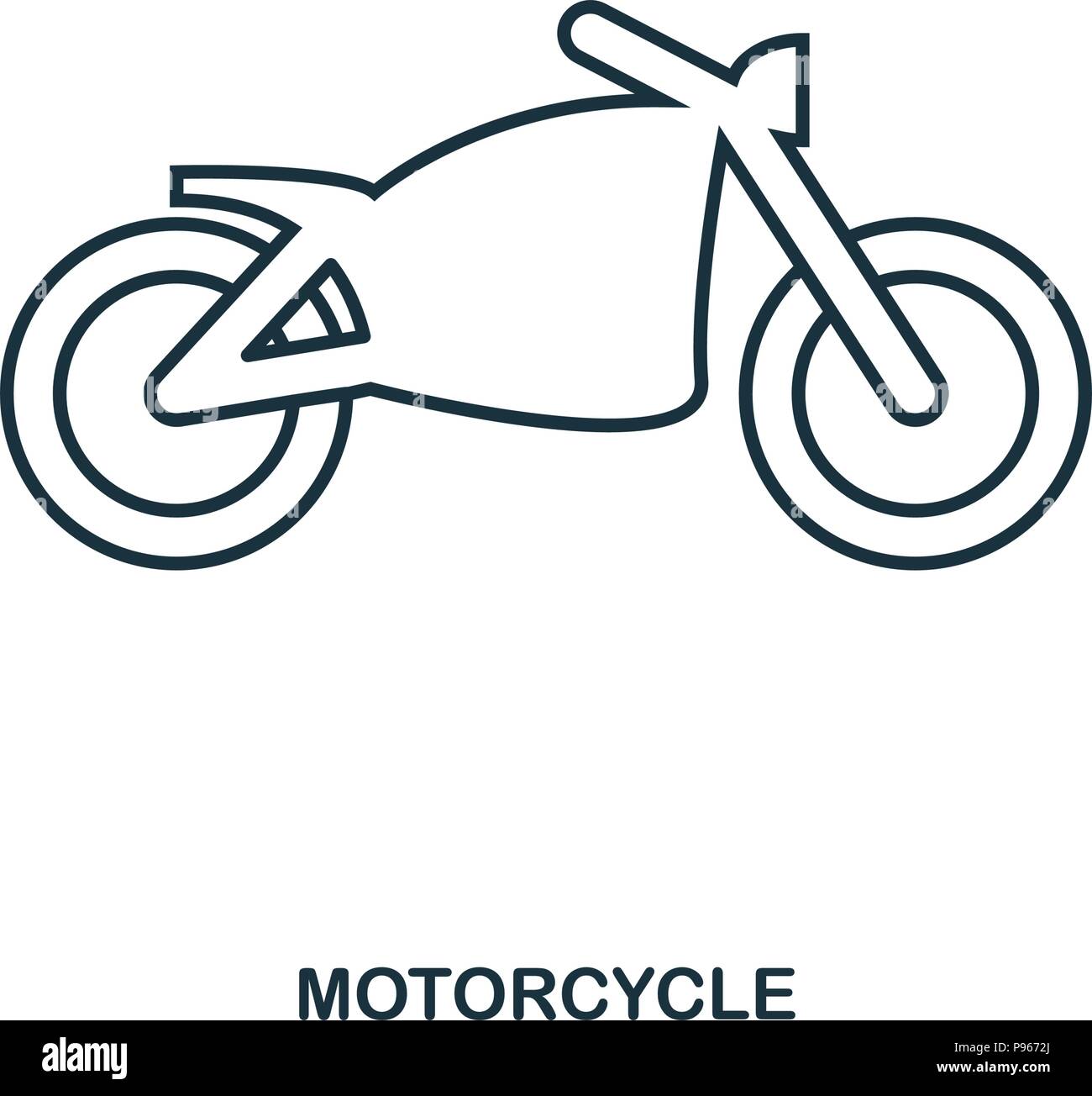 Simple Motorcycle Outline