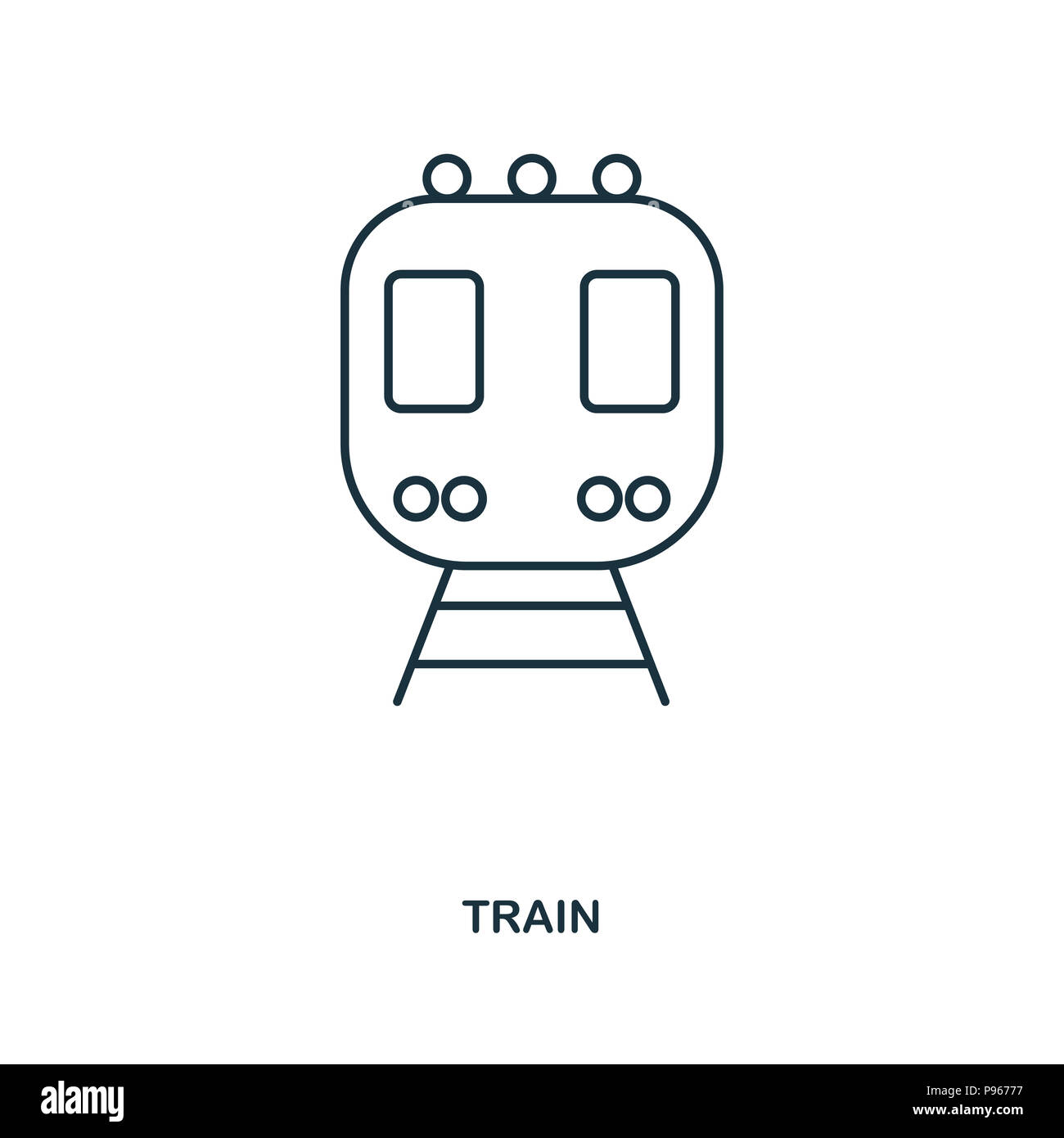Train icon. Outline style icon design. UI. Illustration of train icon ...