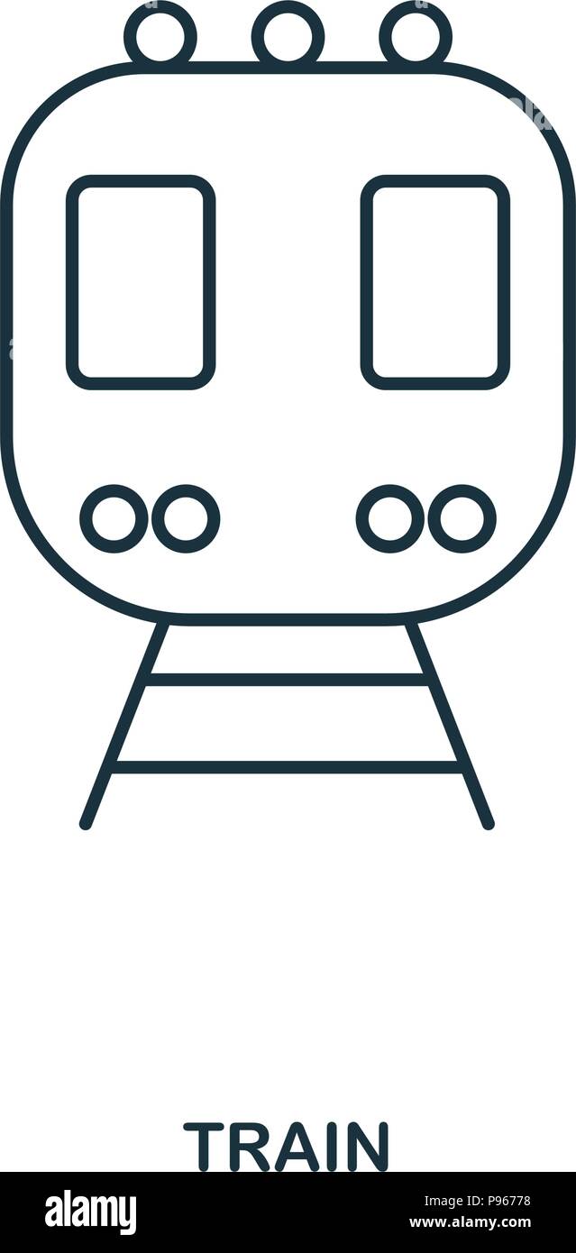 Train icon outline style Stock Vector Images - Alamy