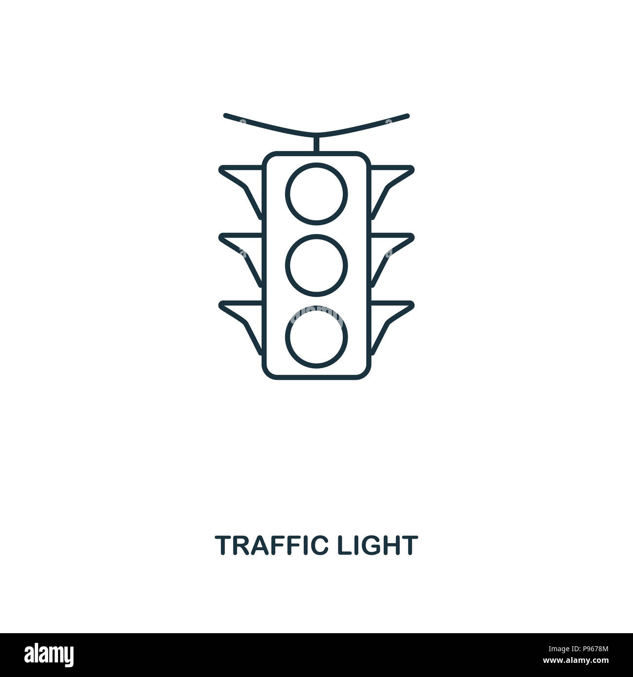Traffic Light icon. Outline style icon design. UI. Illustration of ...