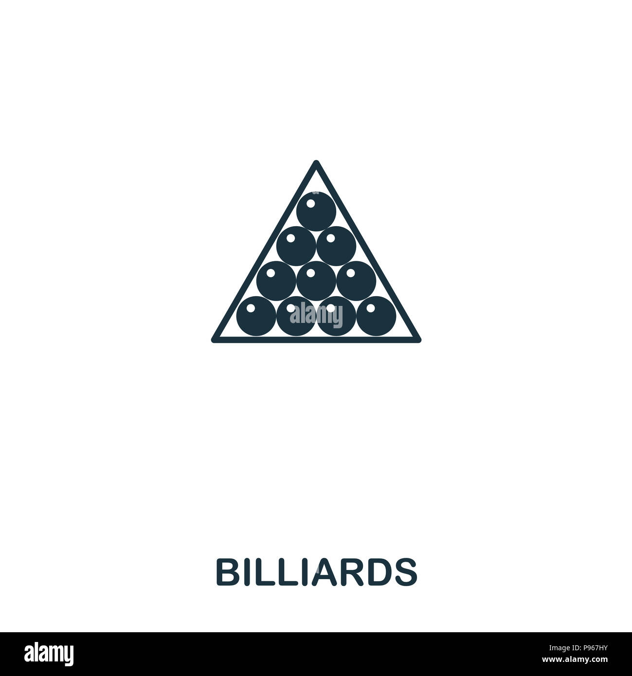 Billiards icon. Premium style icon design. UI. Illustration of ...