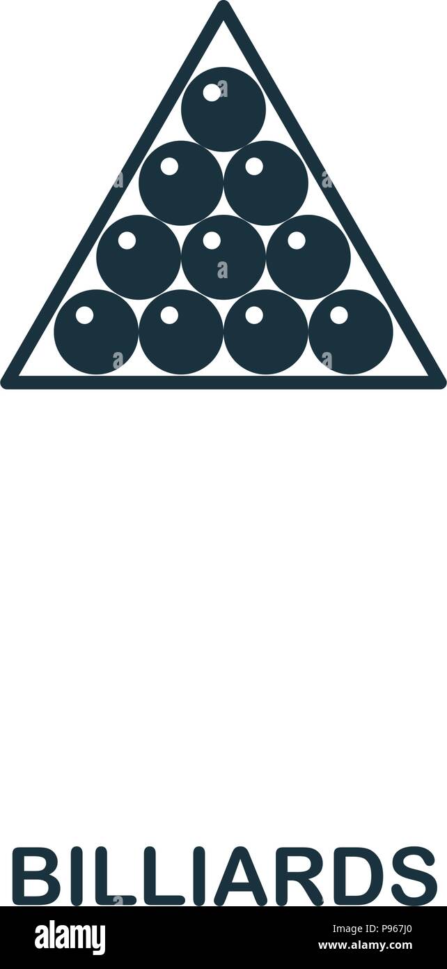 Billiards icon. Premium style icon design. UI. Illustration of ...
