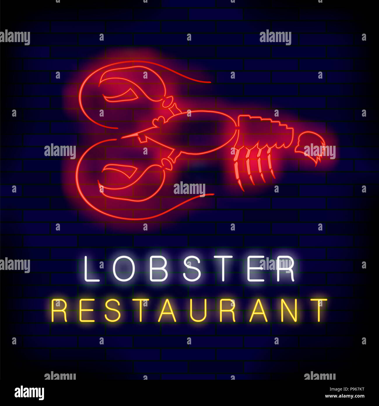 Lobster neon art hi-res stock photography and images - Alamy