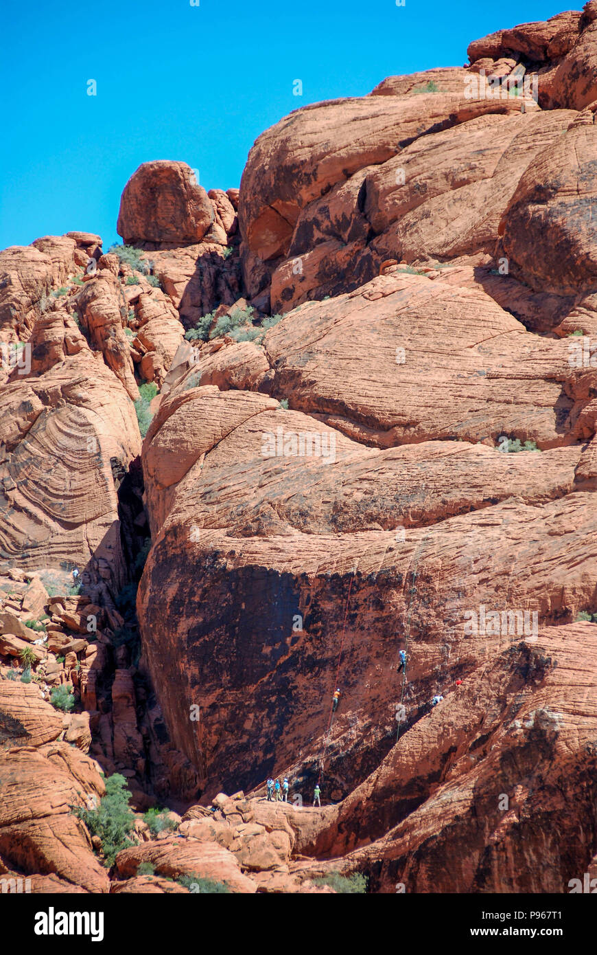 Rock formations in the Red Rock Canyon National Conservation Area on ...