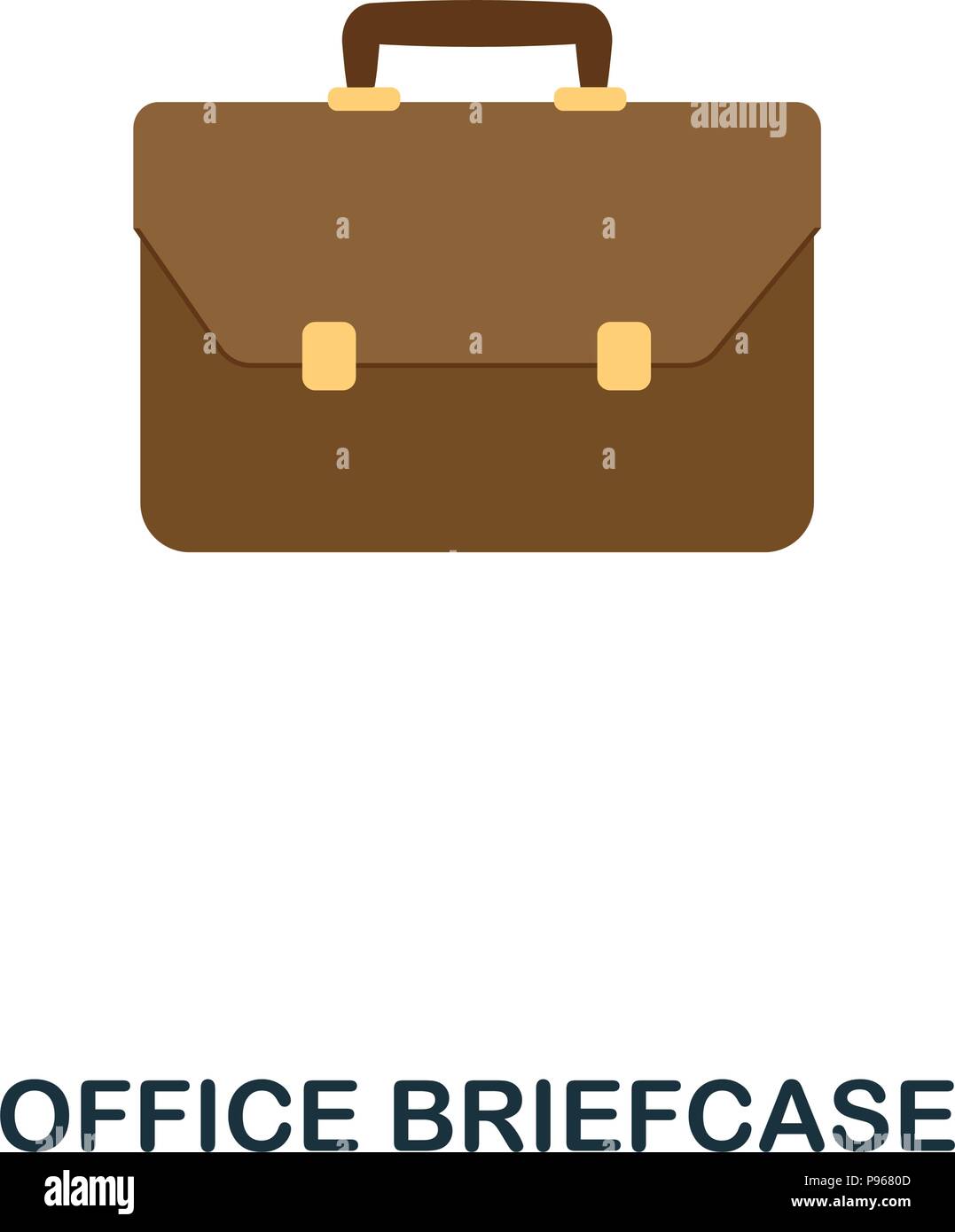 Office Briefcase flat icon. Premium style flat icon design. UI. Illustration of office briefcase ...