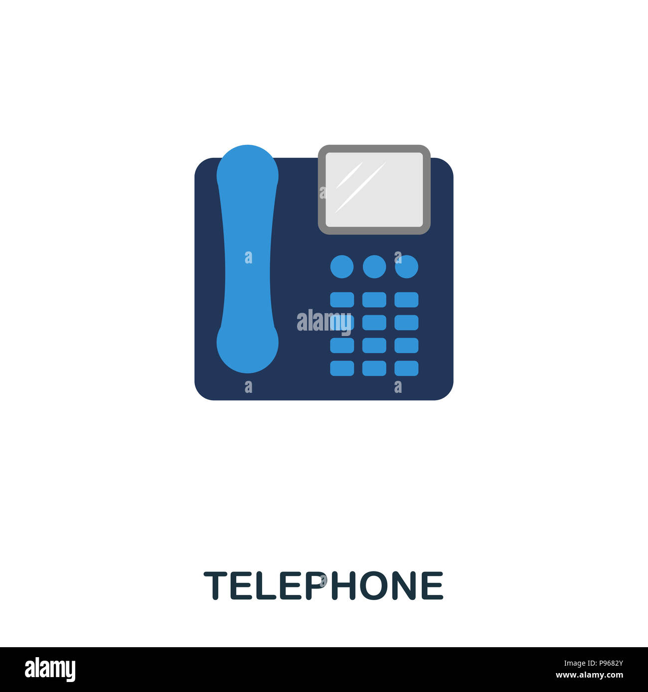 Telephone flat icon. Premium style flat icon design. UI. Illustration ...