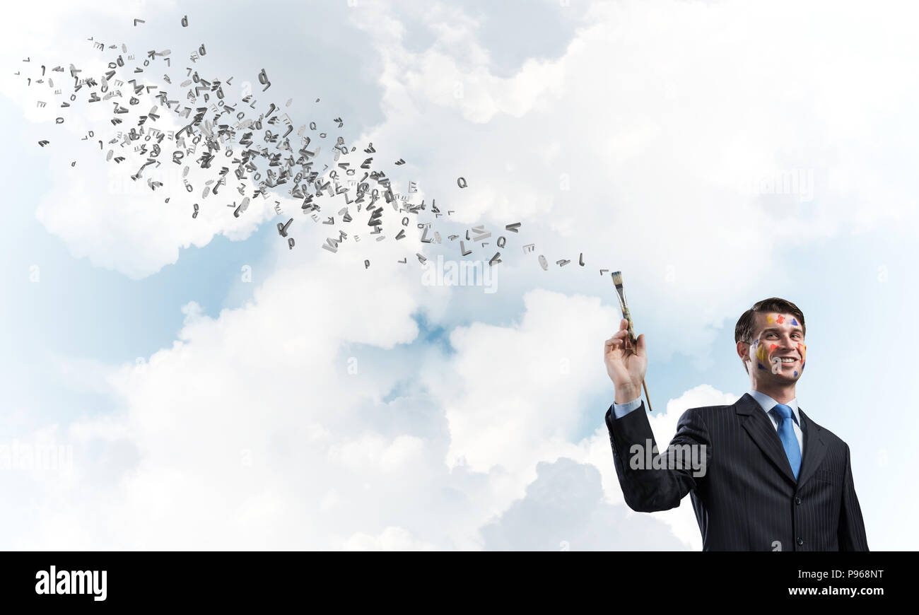 Business inspiration of young man Stock Photo - Alamy