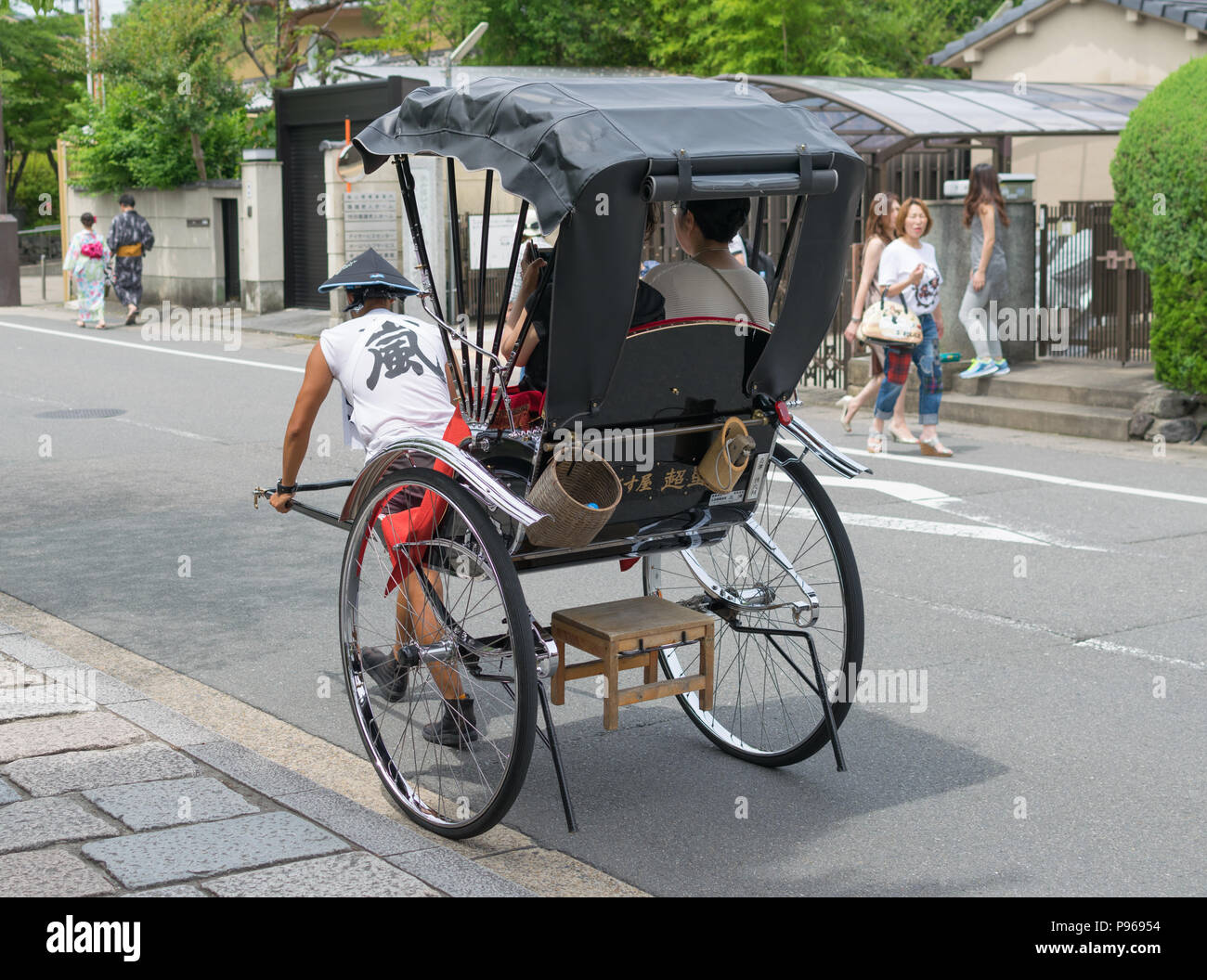 Pulled rickshaw, Arashiyama, Japan Stock Photo - Alamy