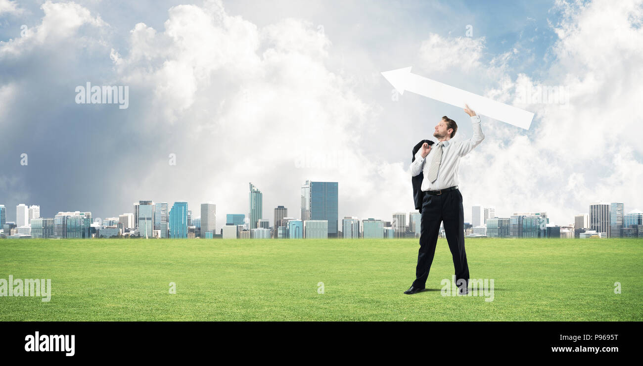 Showing right business direction Stock Photo - Alamy