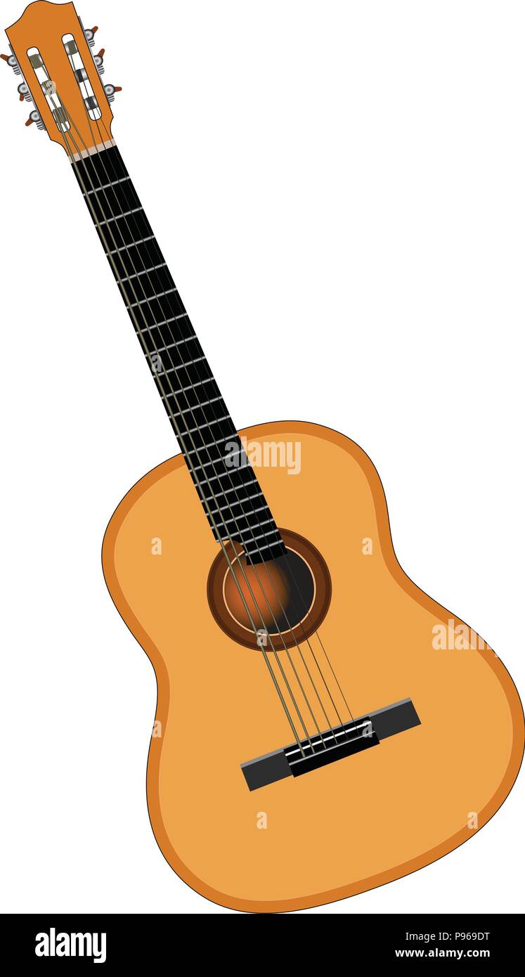 Six string acoustic guitar Stock Vector Images - Alamy