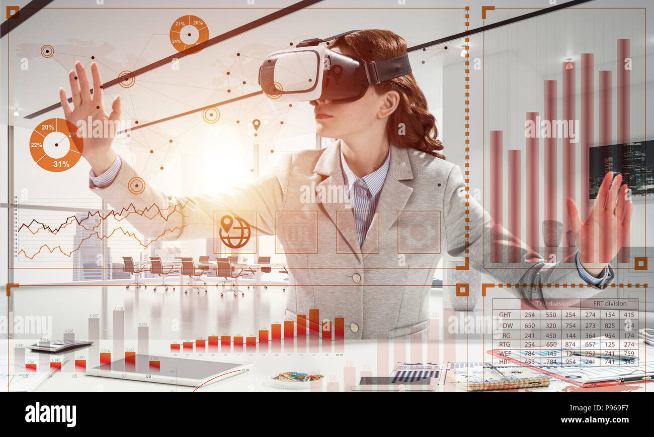 Woman and modern technologies Stock Photo - Alamy