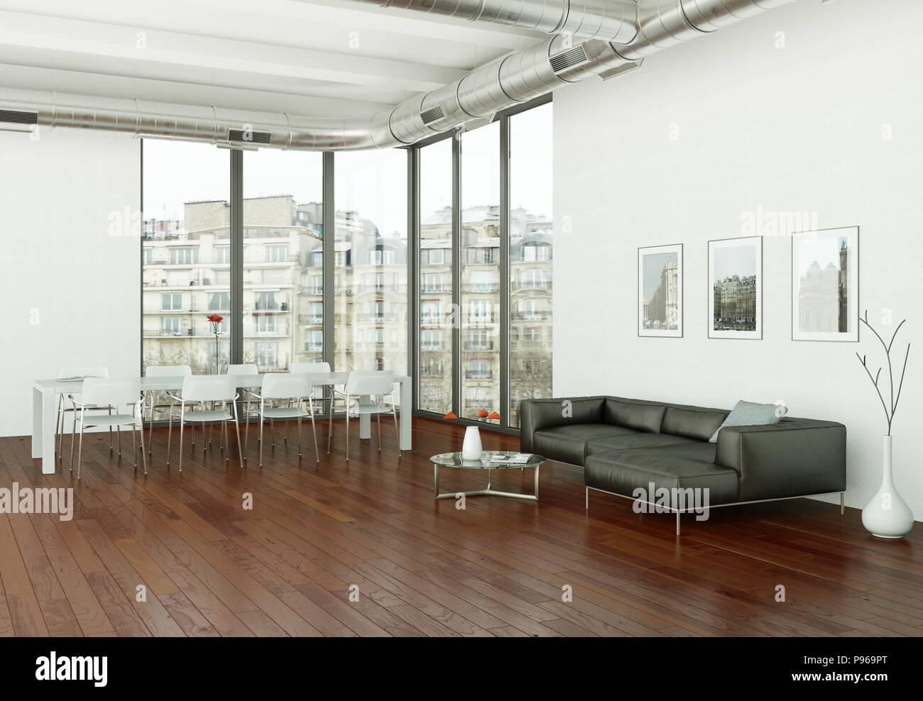 modern bright living room interior design Stock Photo - Alamy