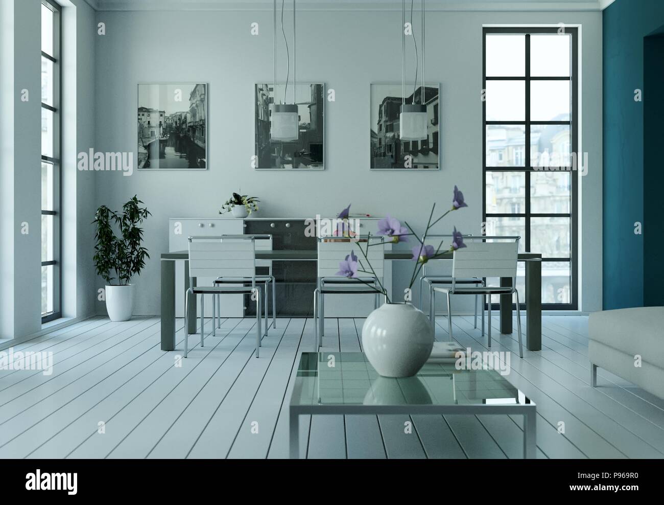modern bright living room interior design Stock Photo - Alamy