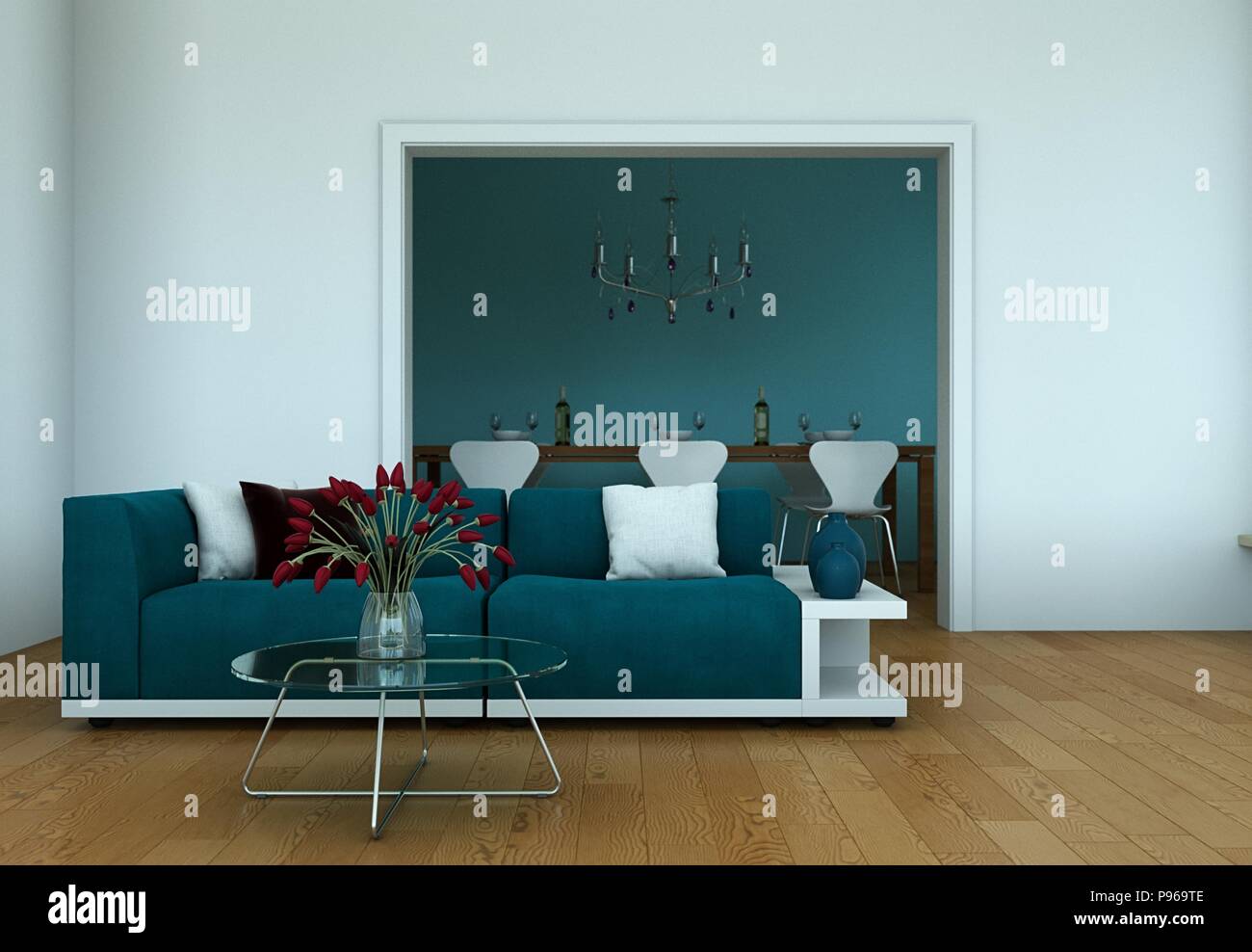 modern bright living room interior design Stock Photo - Alamy