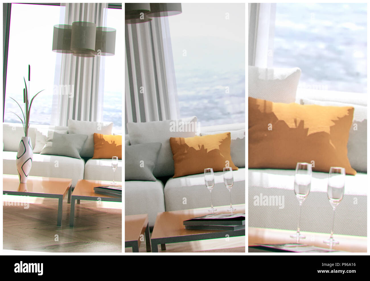 modern bright interior design living room Stock Photo - Alamy