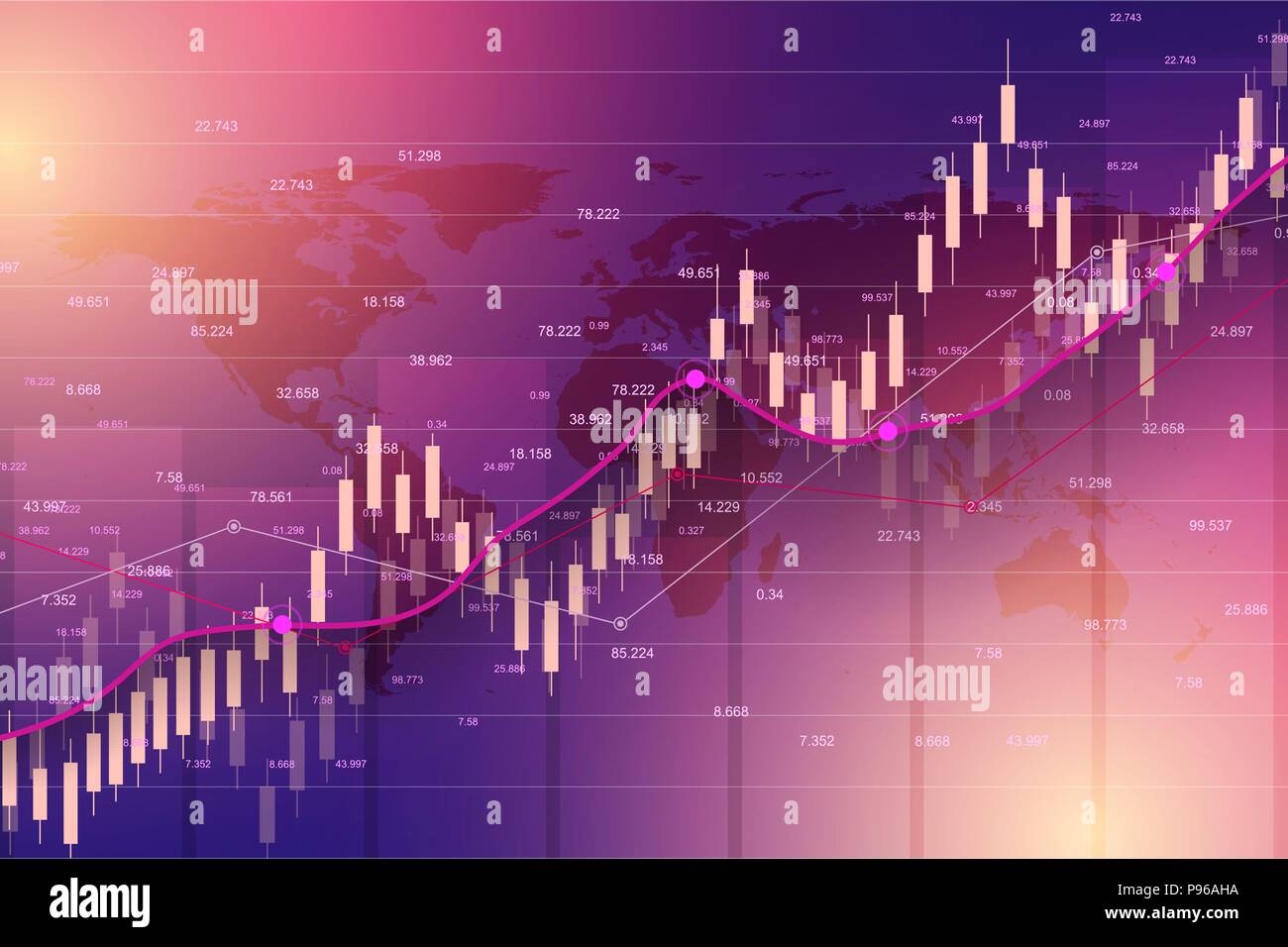 Stock market or forex trading graph chart suitable for financial ...