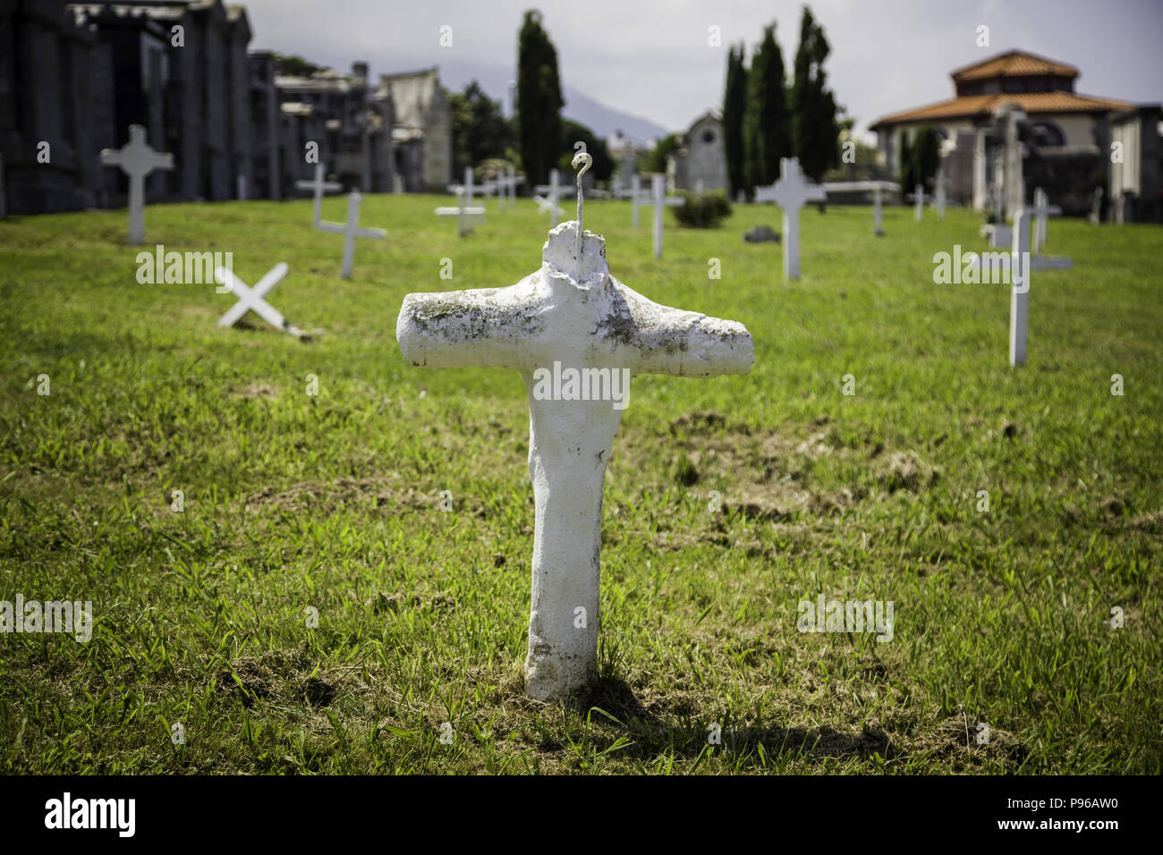 Old tombs of a cemetery, detail of death and religion Stock Photo - Alamy