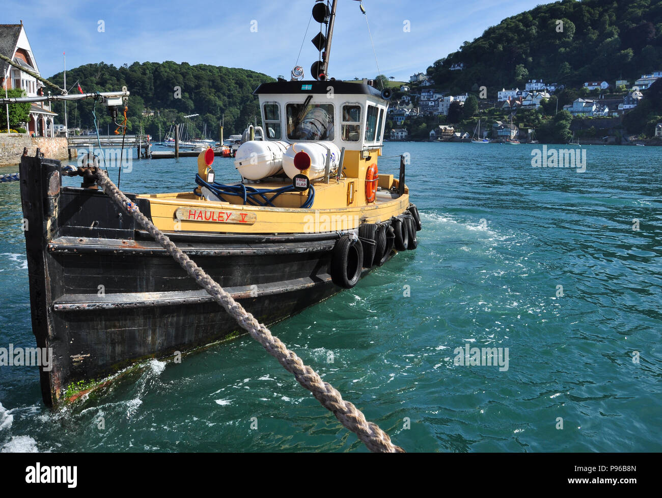 Tug pulling boat hi-res stock photography and images - Alamy