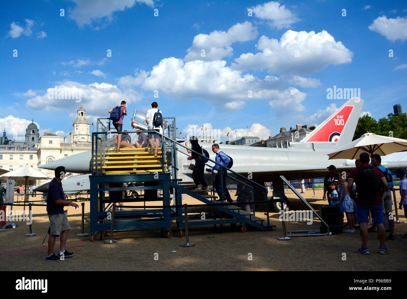 RAF 100 display on Horse Guards Parade Stock Photo - Alamy