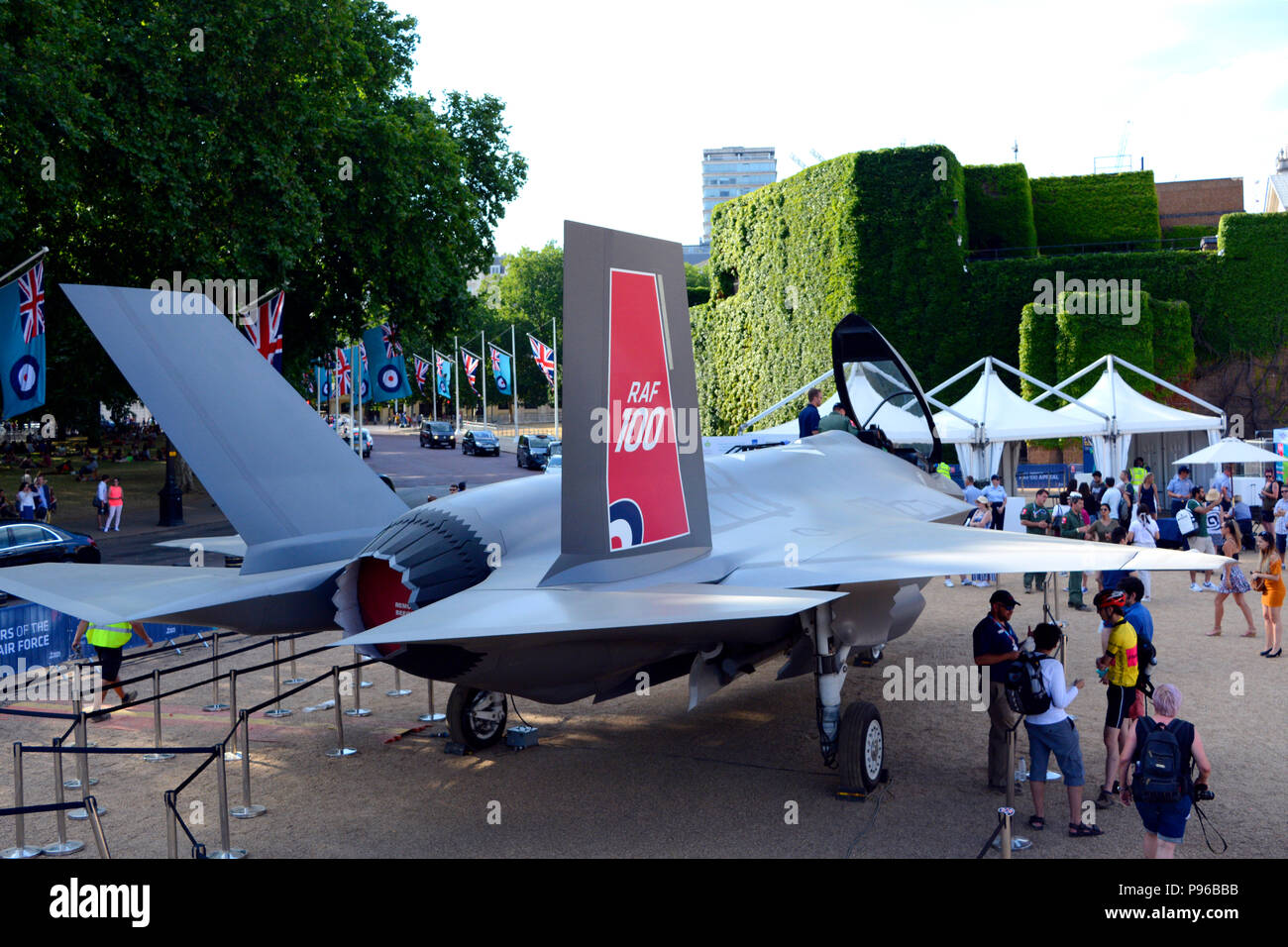 RAF 100 display on Horse Guards Parade Stock Photo - Alamy