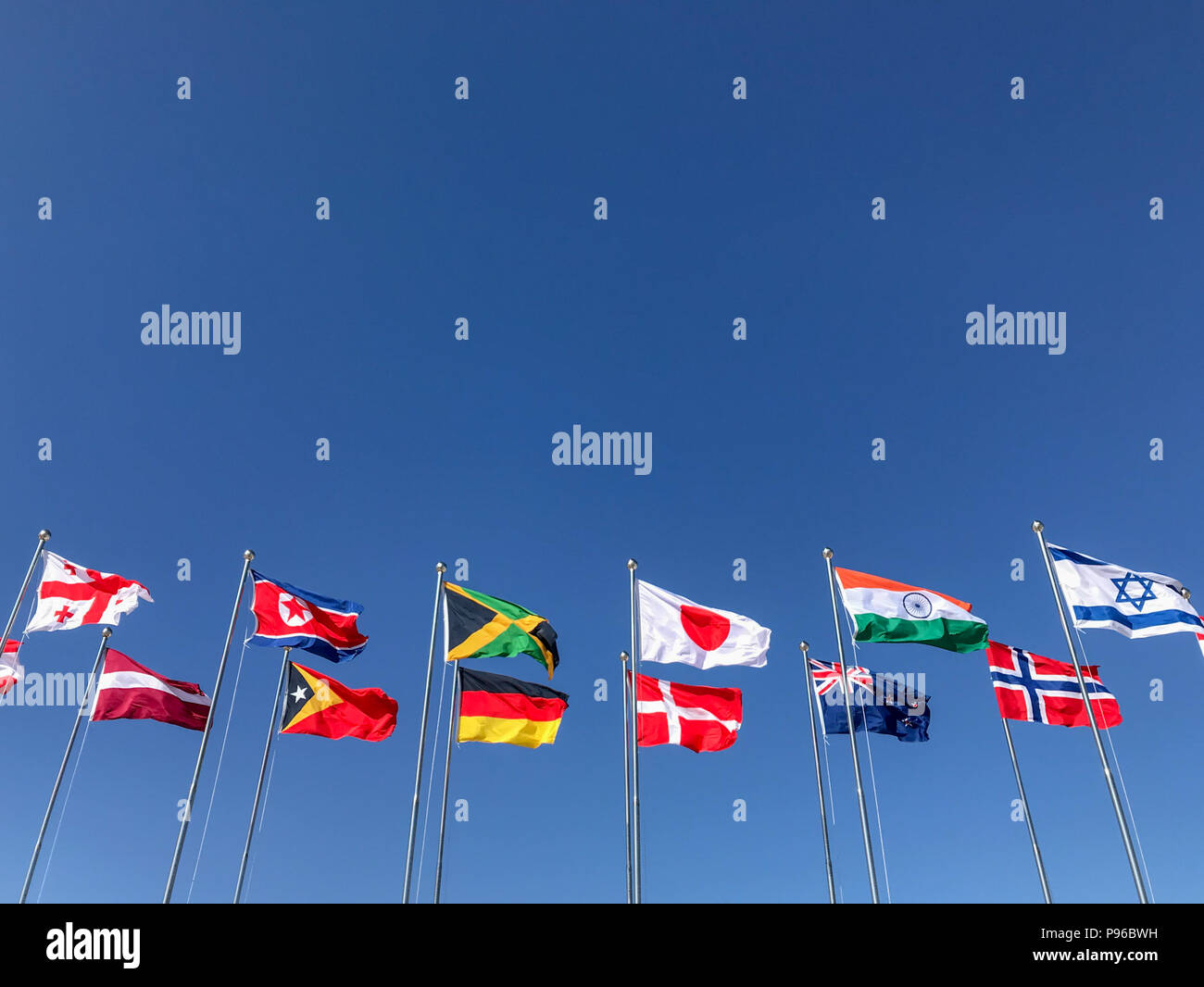 Flags of Georgia, Latvia, North Korea (Peoples Republic), East Timor ...