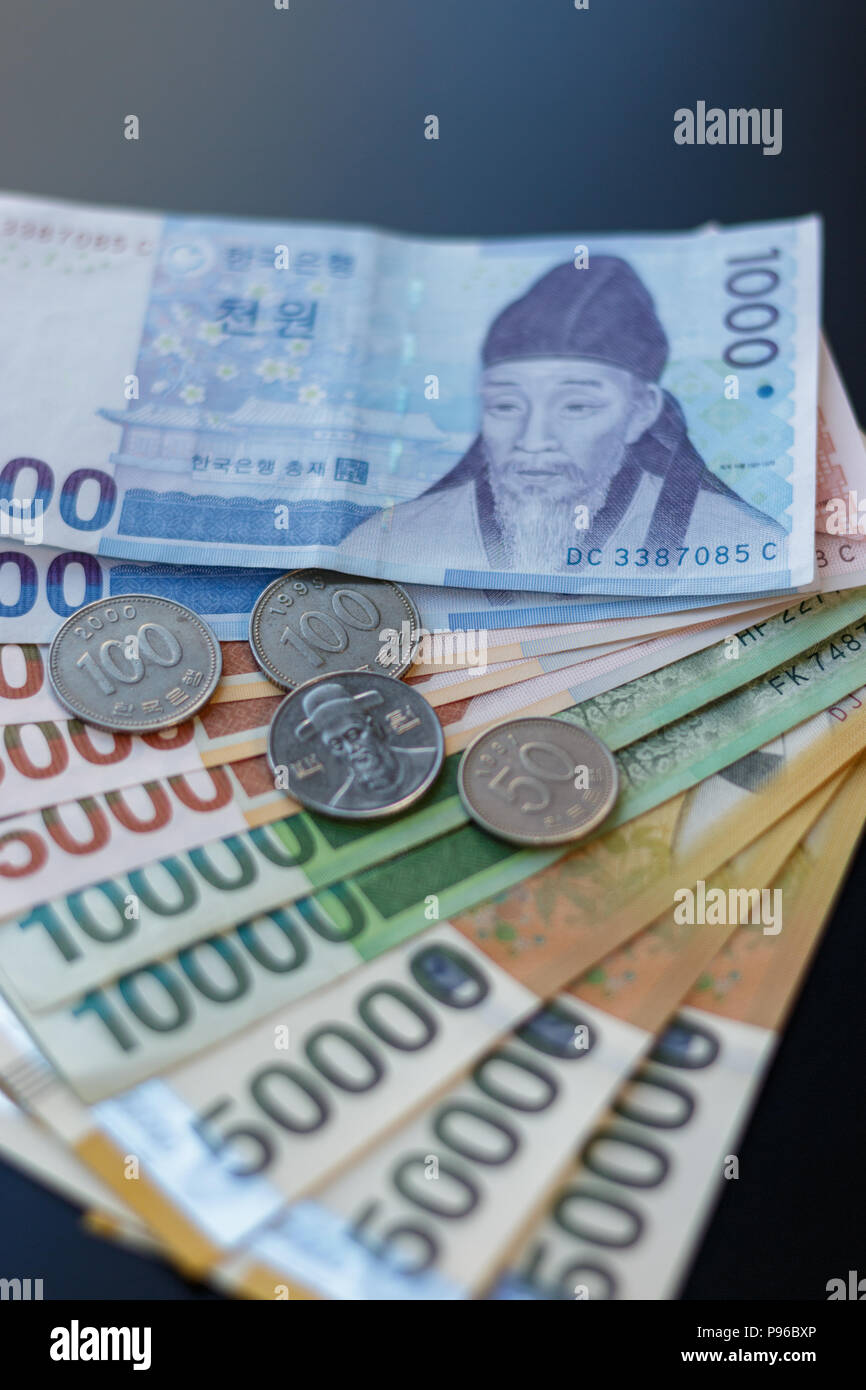 General image of South Korea Money, Won. Concept for currency, finance ...