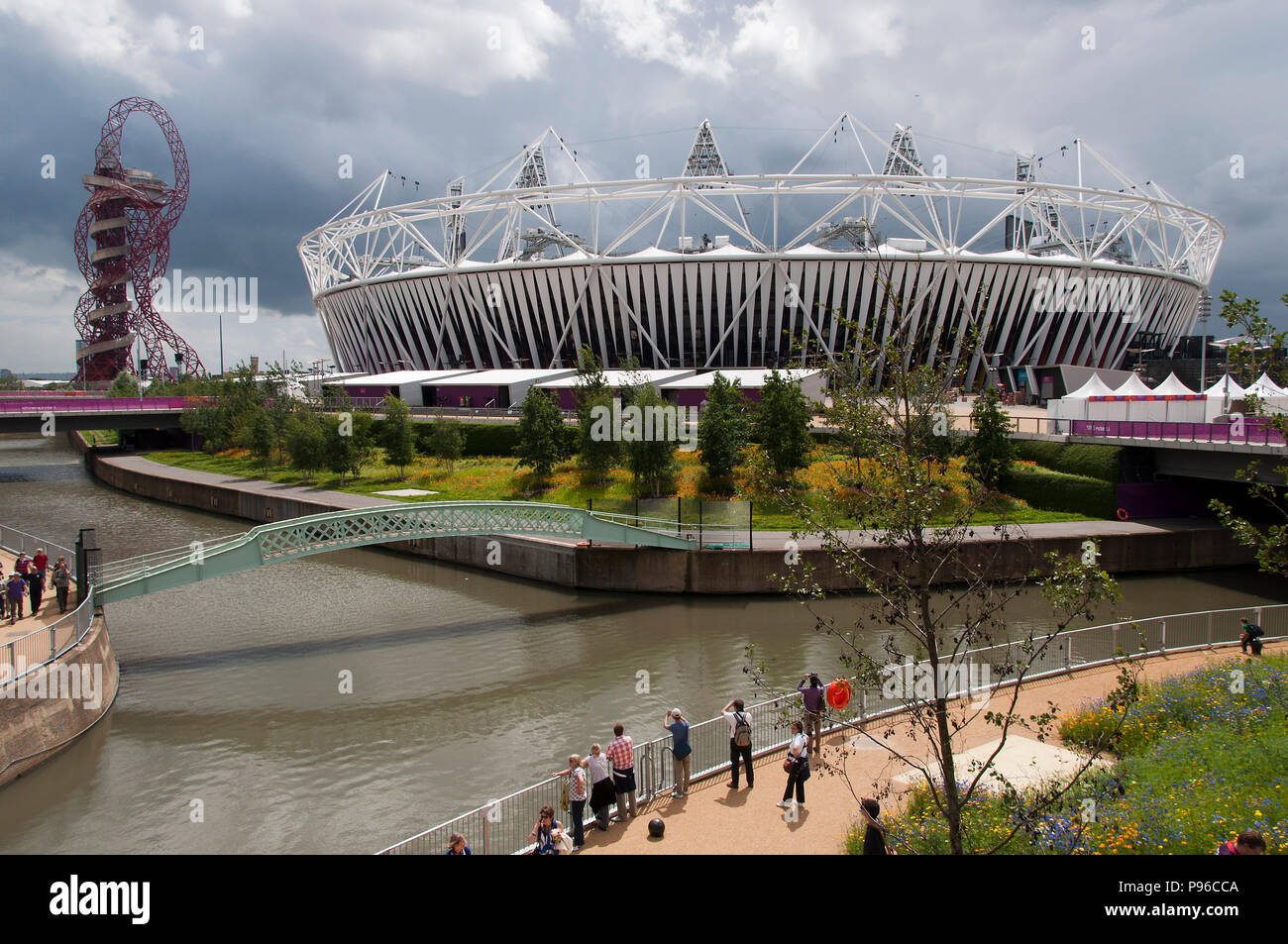 The London Olympic stadium and ArcelorMittal Orbit Tower during the ...