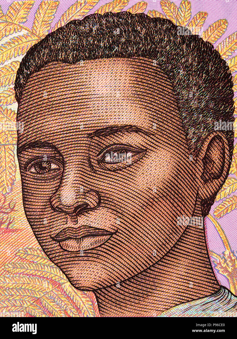 Young Malagasy man, a portrait from Malagasy money Stock Photo - Alamy