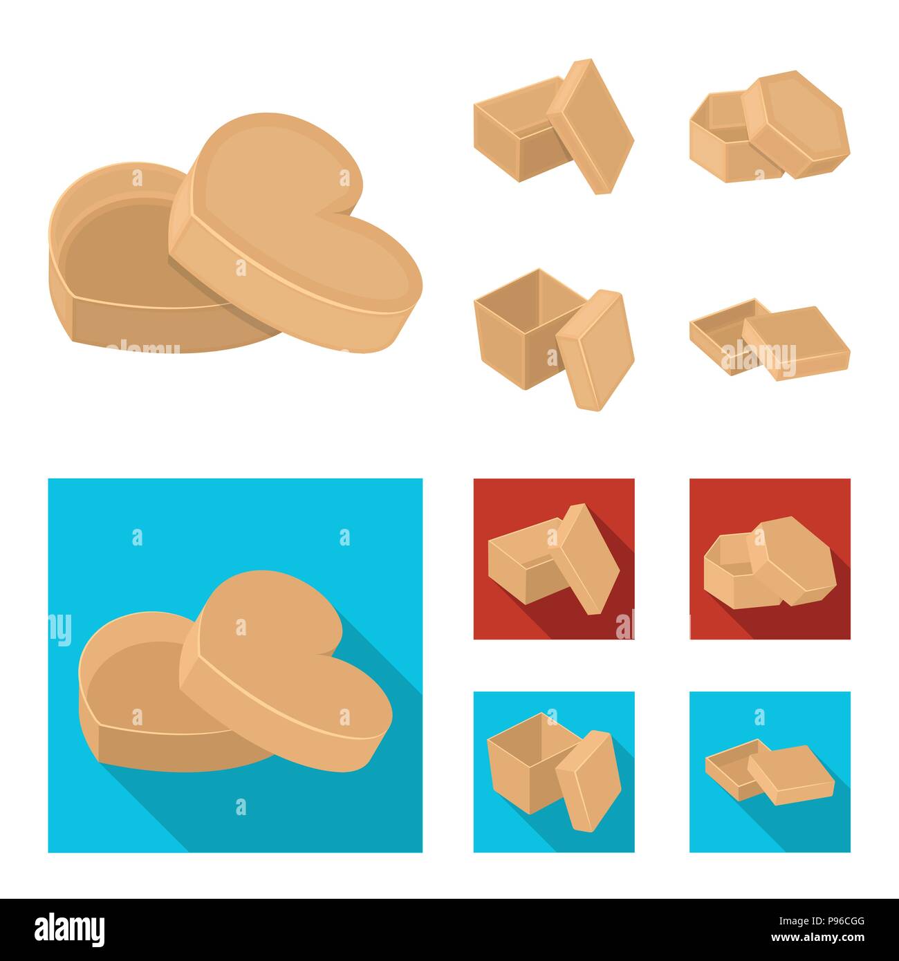 Box, container, package, and other icon in cartoon,flat style.Case ...