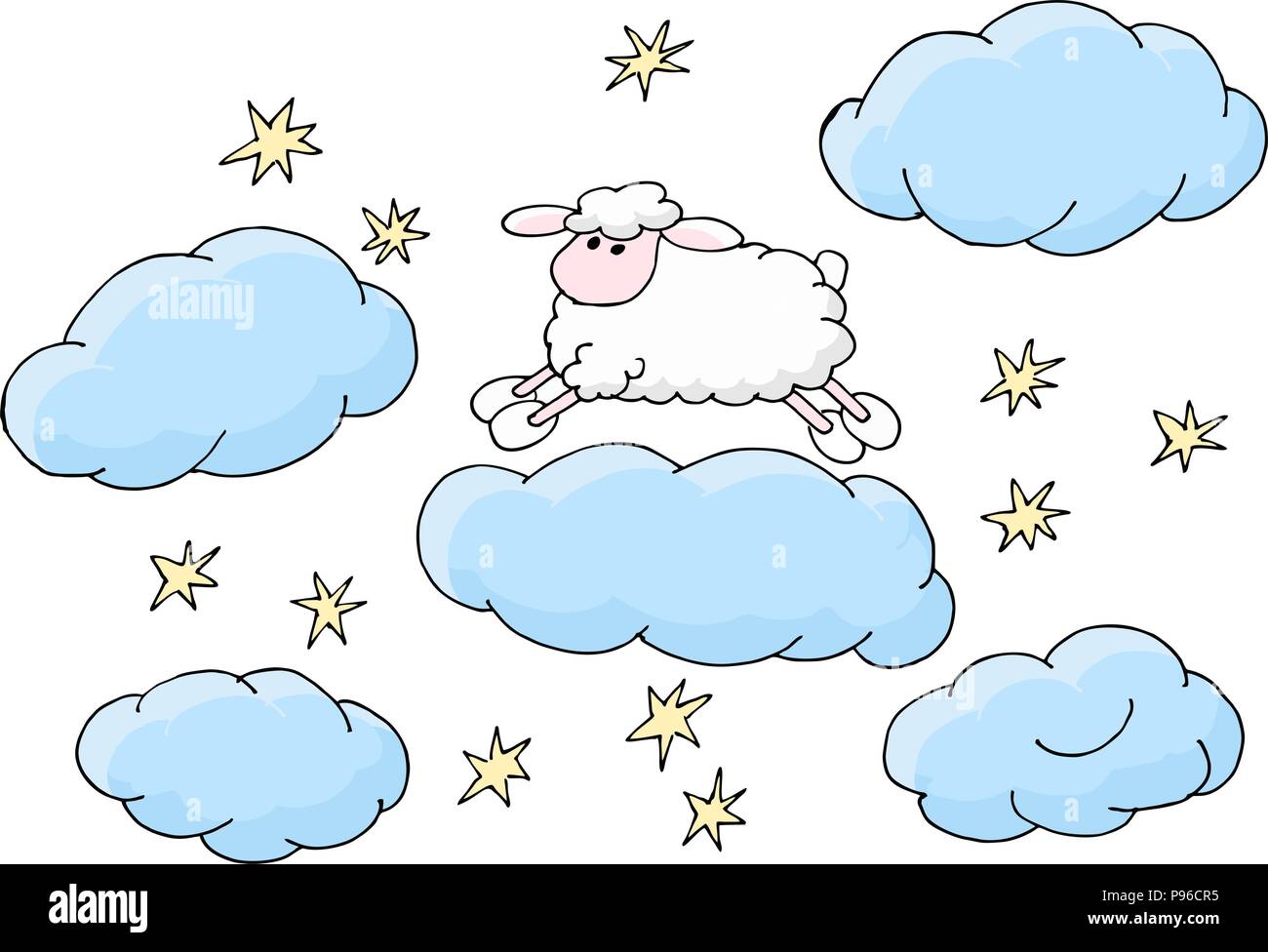 Sheep cartoon drawing illustration hi-res stock photography and images ...