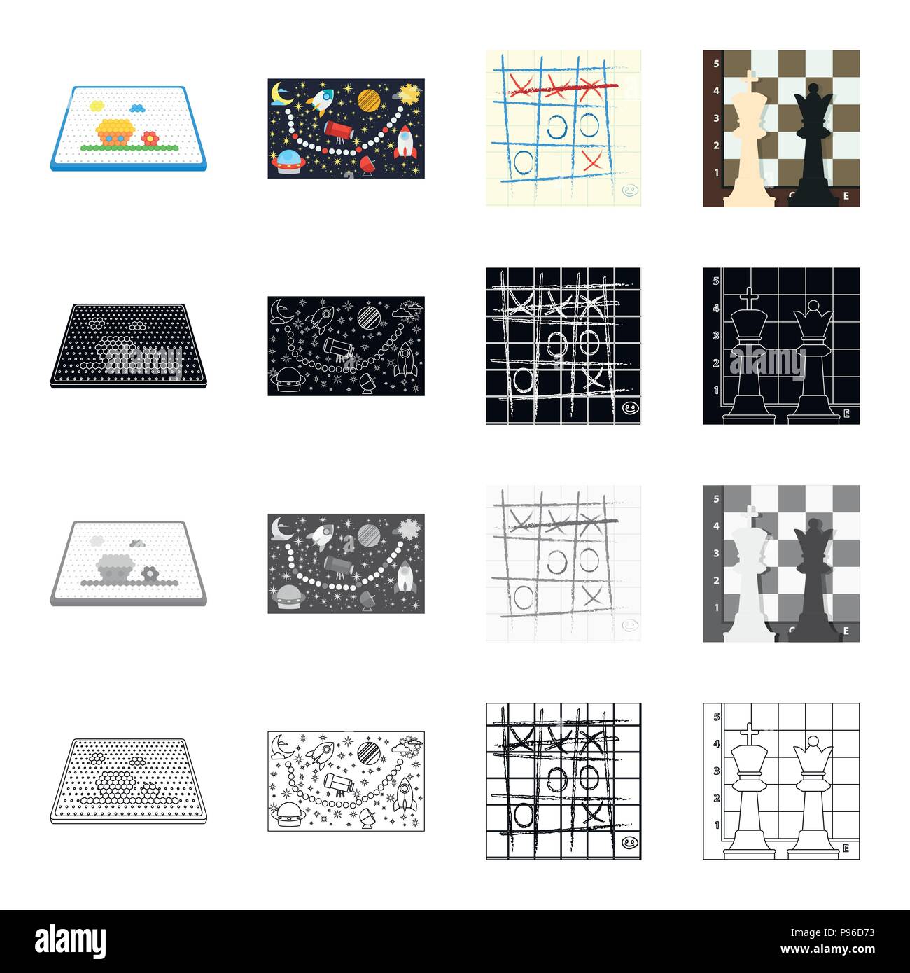 Board game cartoon icons in set collection for design. Game and ...