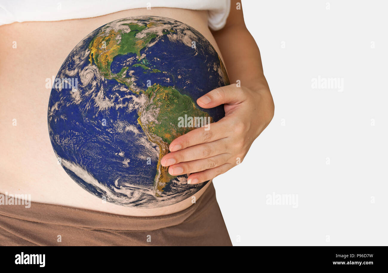 Belly with earth of pregnant woman - Elements of this image furnished ...