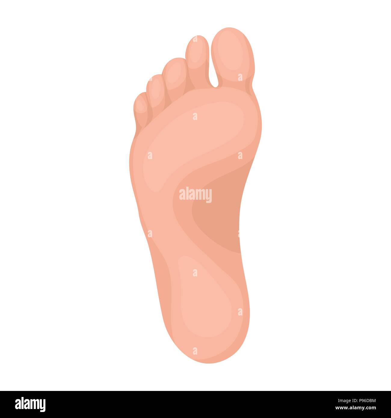 Foot icon in cartoon style isolated on white background. Part of body ...