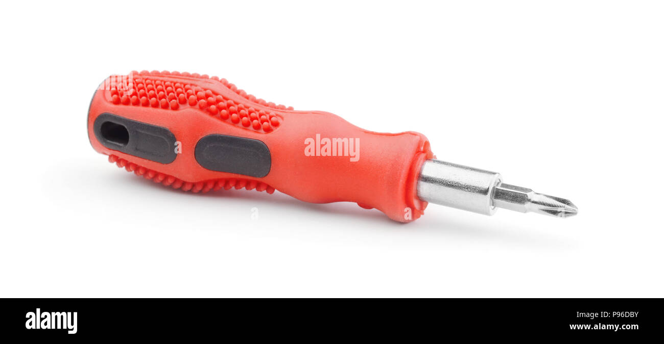 Small screwdriver isolated on white background Stock Photo - Alamy
