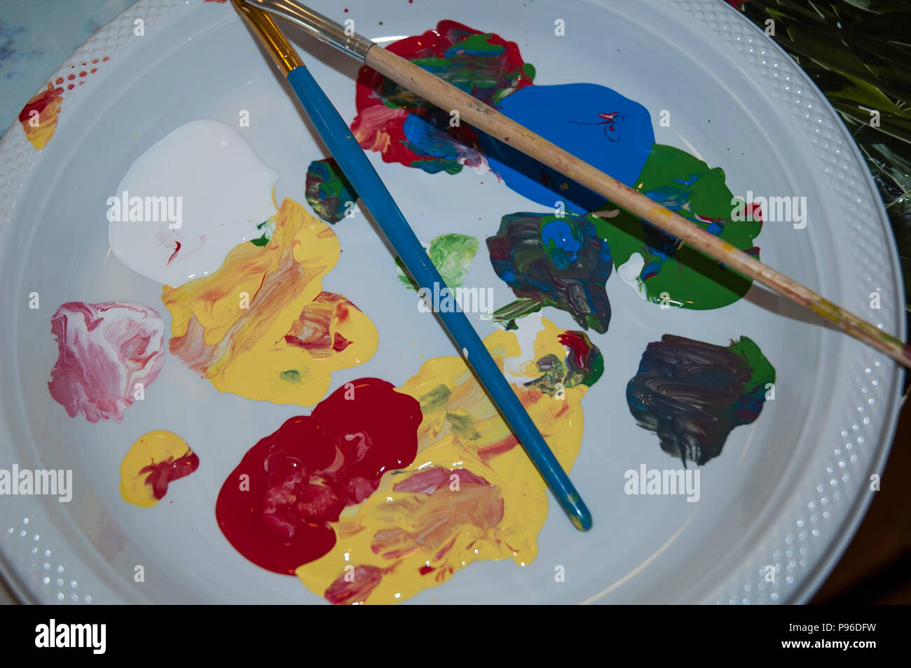 Simple dabs of color will make a unique one of a kind painting Stock ...