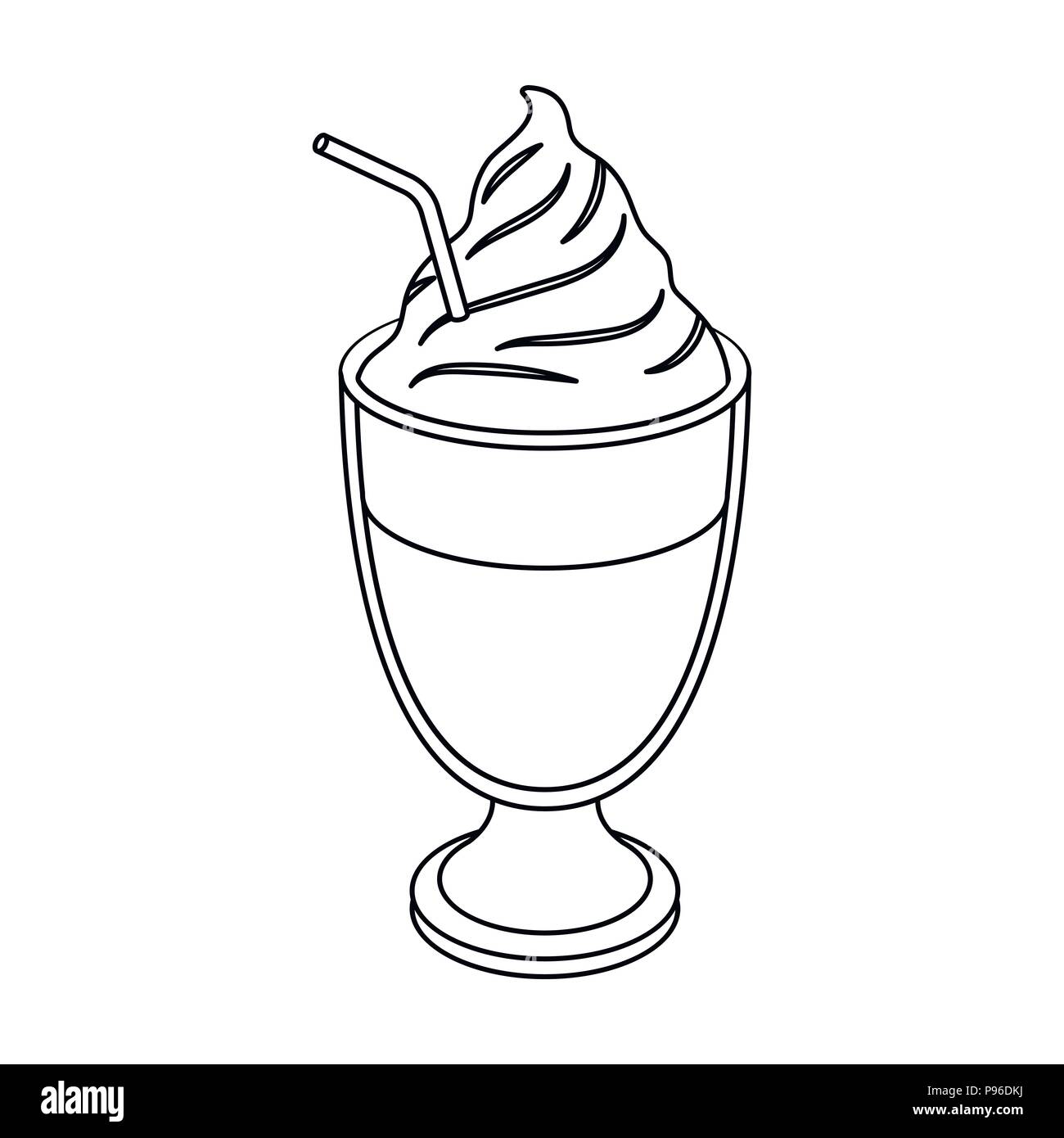 iced coffee.Different types of coffee single icon in outline style ...