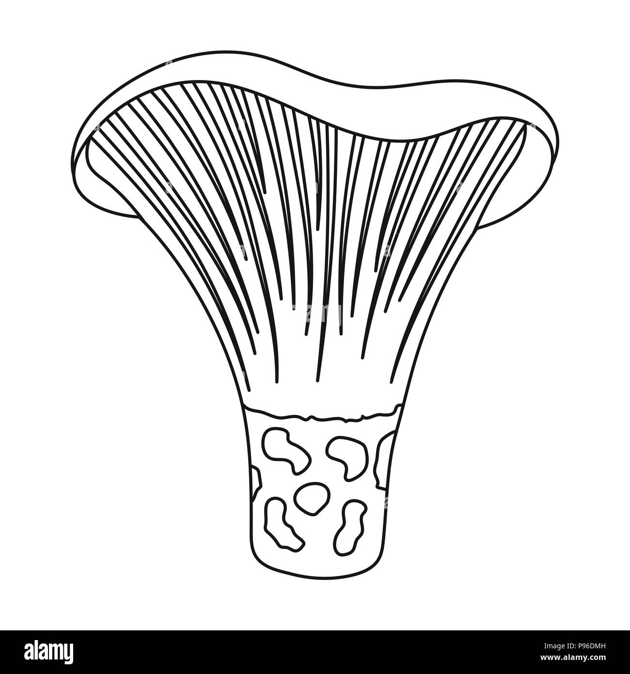 Actarius indigo icon in outline style isolated on white background ...