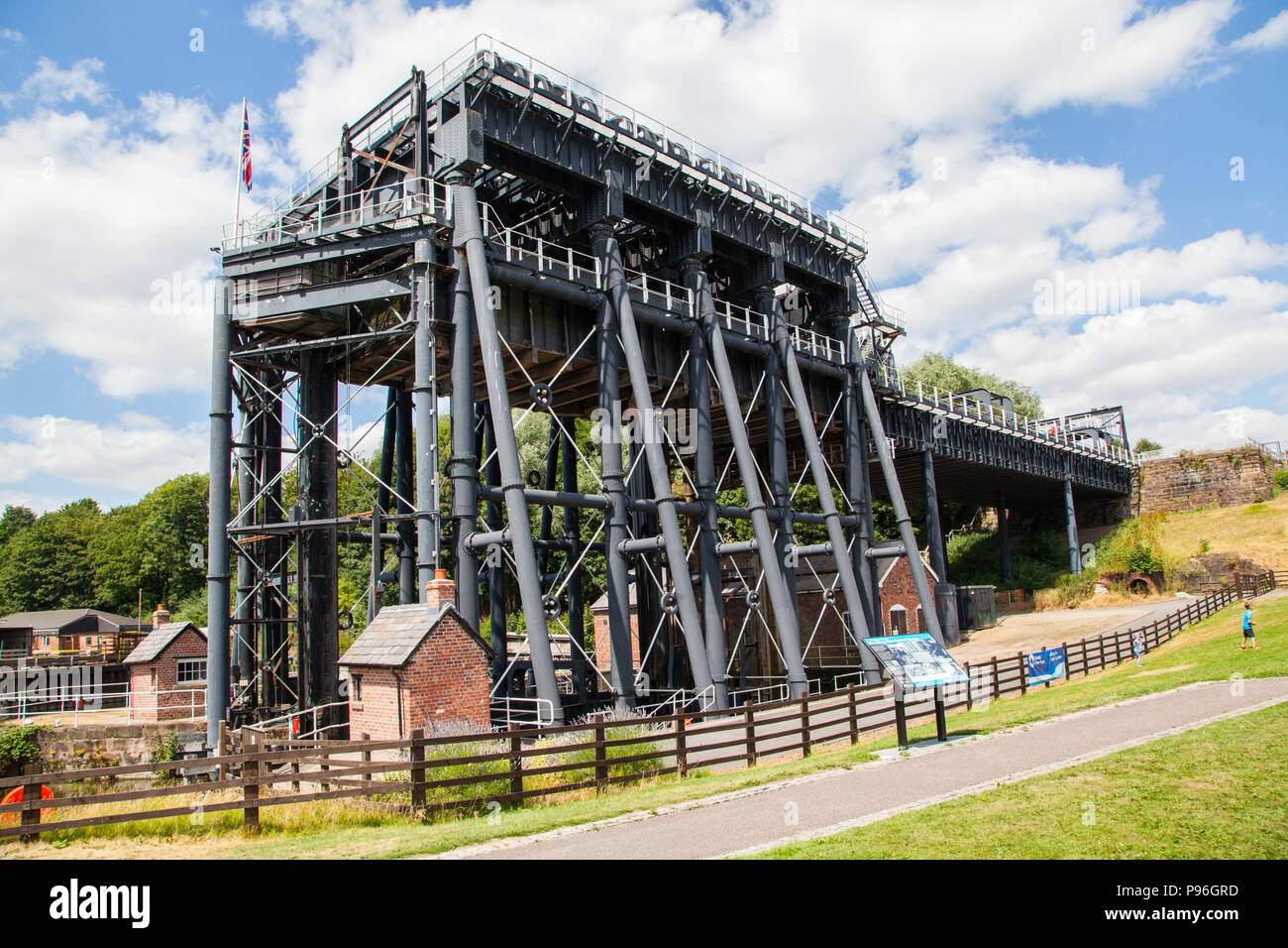 The Anderton boat lift near Northwich Cheshire built by Edwin Clark ...