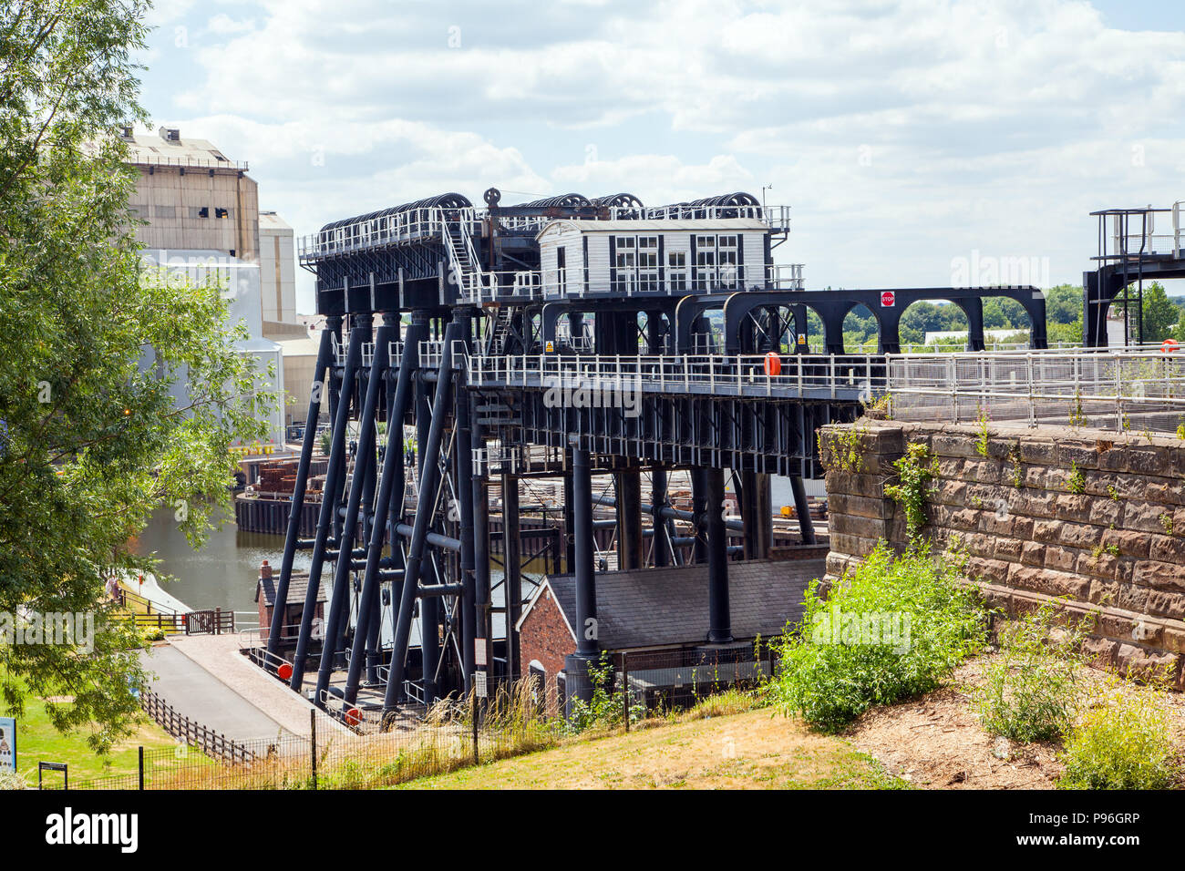 The Anderton boat lift near Northwich Cheshire built by Edwin Clark ...