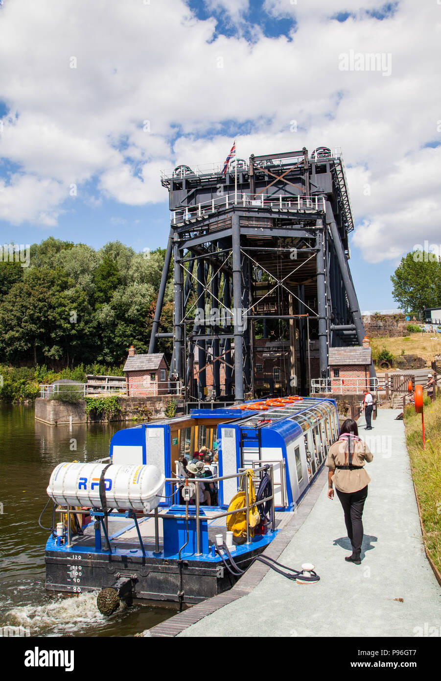 The Anderton boat lift near Northwich Cheshire built by Edwin Clark ...