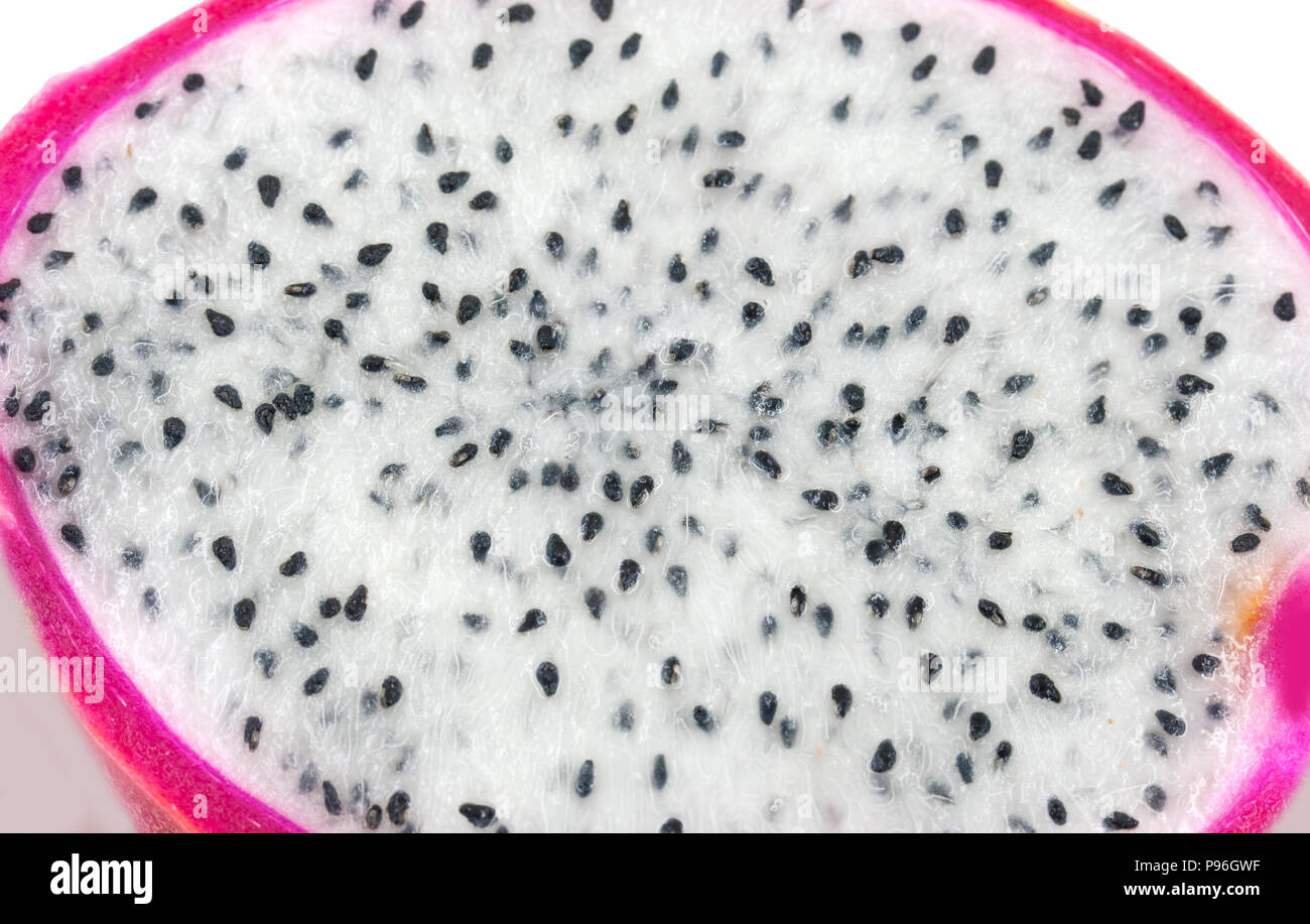 Close up Dragon Fruit on white background Stock Photo - Alamy
