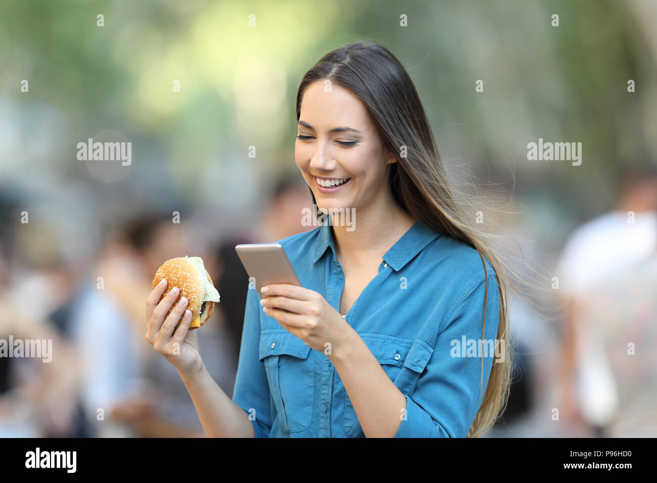 Smart eating burger hi-res stock photography and images - Alamy