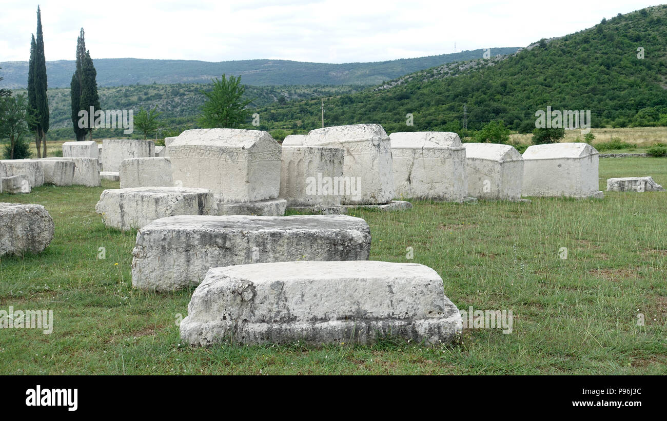 Bogomil graves Stecak Bosnia Stock Photo - Alamy