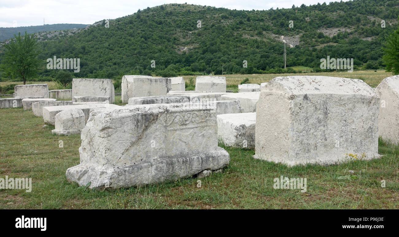 Bogomil graves Stecak Bosnia Stock Photo - Alamy