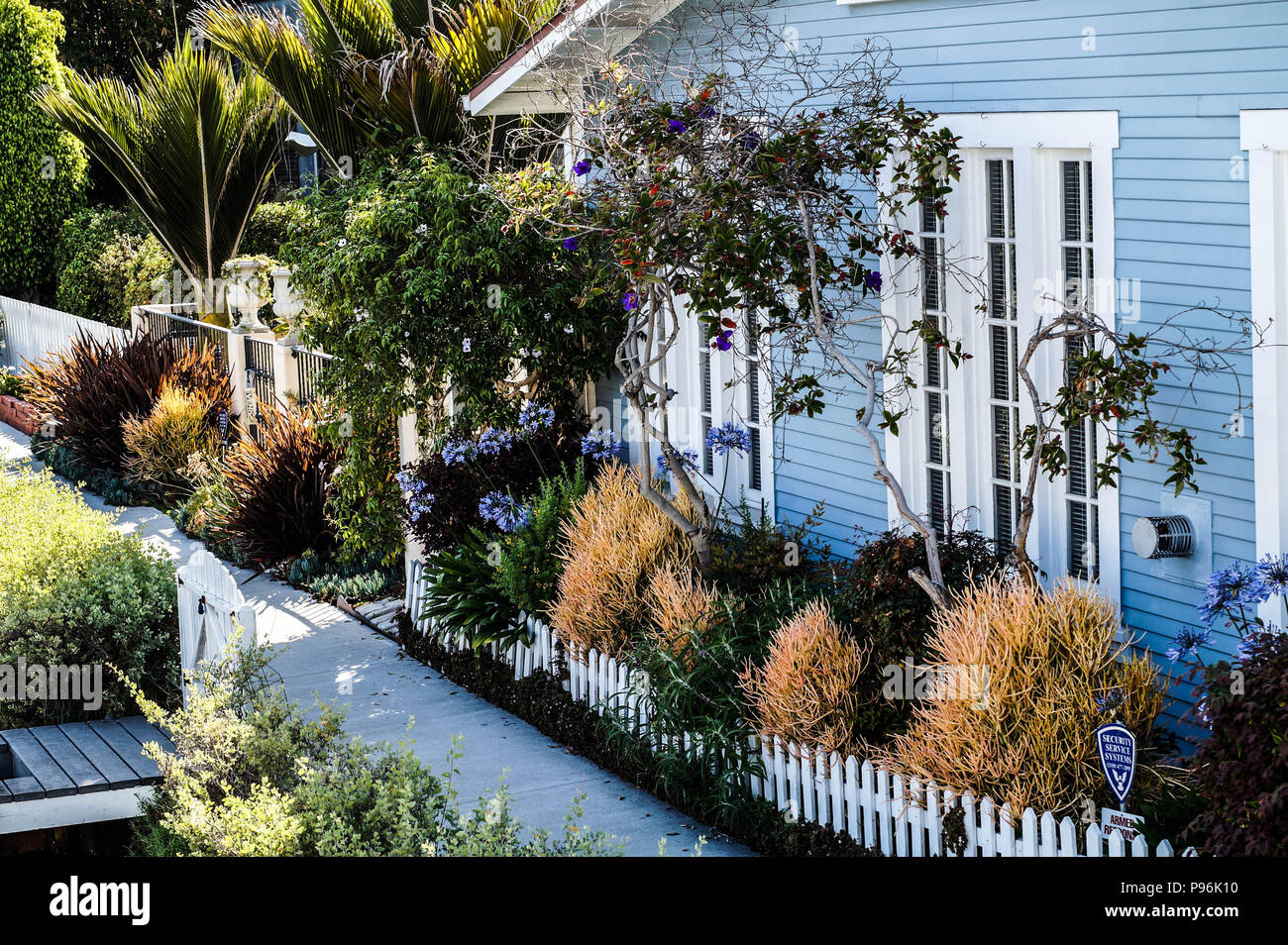 Baby blue house in Venice california Stock Photo - Alamy